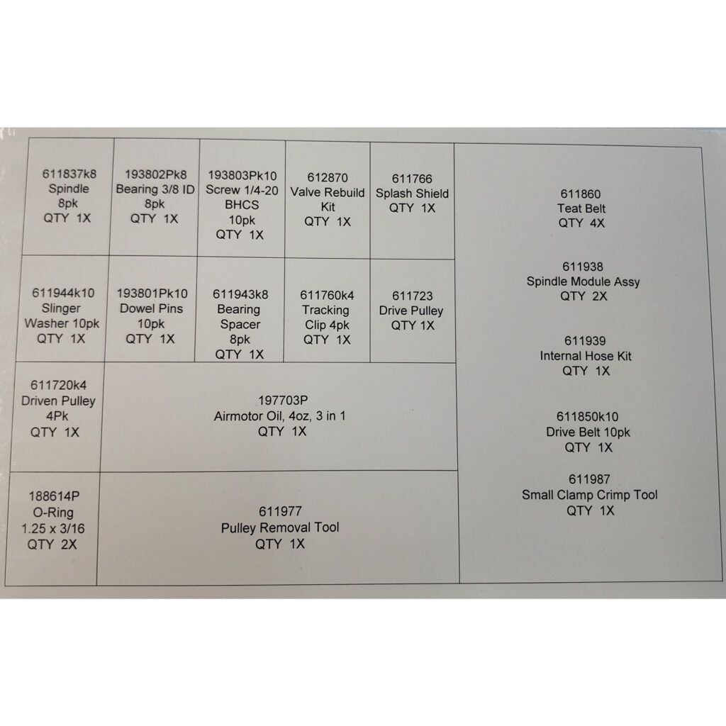 Standard Parts Package – Udder Gun